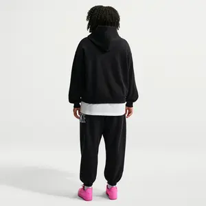 Nike Studio Fleece Medium Weight Oversized Pullover Logo Hoodie