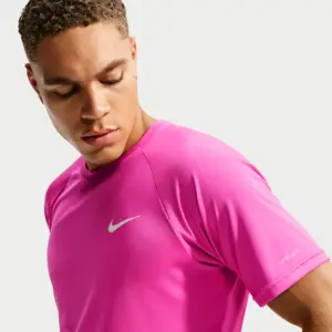 Nike Swim Hydroguard Essential Dri-fit Uv Short Sleeve Top - Pink