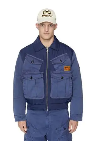 DIESEL® Padded Jacket With Utility Pockets - Blue