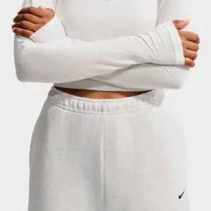 Nike Studio Fleece Medium Weight Loose Pleated Snap Pants - Brown