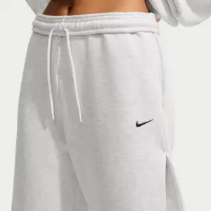 Nike Studio Fleece Medium Weight Loose Pleated Snap Pants - Brown