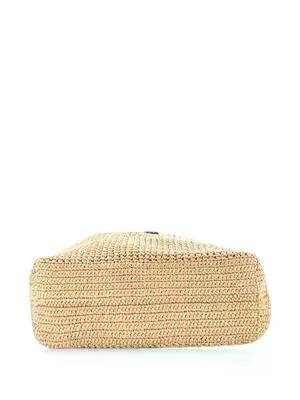 Prada Logo Raffia Large Tote Bag