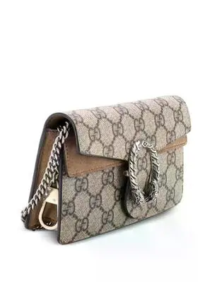 Gucci Dionysus Gg Coated Canvas Super Mini Crossbody Bag - Brown