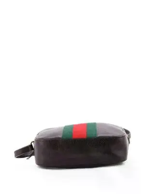 Gucci Bee Web Camera Bag Leather Crossbody Bag