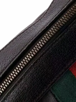 Gucci Bee Web Camera Bag Leather Crossbody Bag