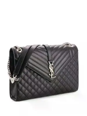 Saint Laurent Classic Monogram Envelope Satchel Mixed Matelasse Leather Large Shoulder Bag