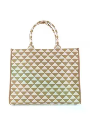 Prada Symbole Shopper Jacquard Large Tote Bag