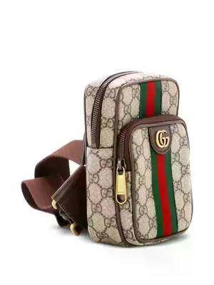 Gucci Ophidia Gg Coated Canvas Mini Crossbody Bag - Brown