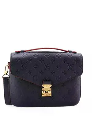LOUIS VUITTON Pochette Metis Monogram Empreinte Leather Crossbody Bag - Blue