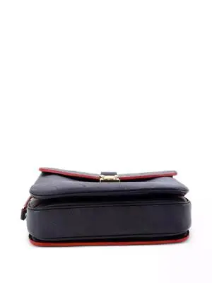 LOUIS VUITTON Monogram Empreinte Pochette Metis Bag - Blue