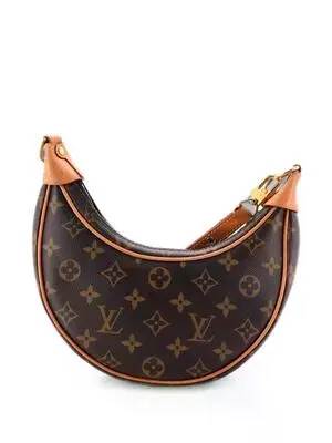 LOUIS VUITTON Loop Handbag Monogram Canvas Hobo Bag - Brown