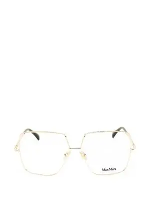 Max Mara Geometric-frame Glasses - Gold