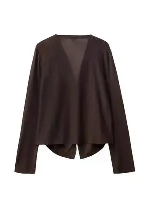 BENETTON Draped Open-front Cardigan - Brown