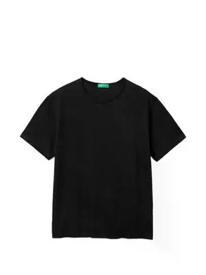 BENETTON Cotton Crewneck T-shirt - Black