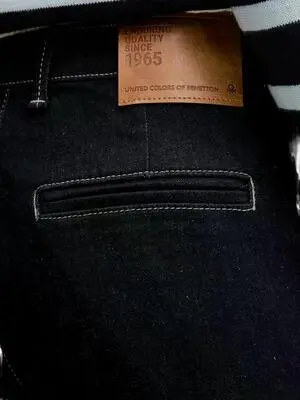 BENETTON Straight Leg Jeans With Contrast Stitching