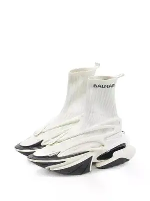 Balmain Unicorn High-top Sneakers - White