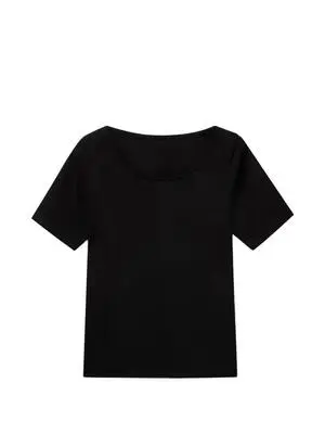 BENETTON Scoop Neck Short Sleeve T-shirt - Black