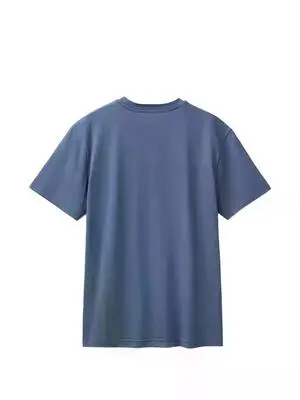 BENETTON Logo-embroidered T-shirt - Blue