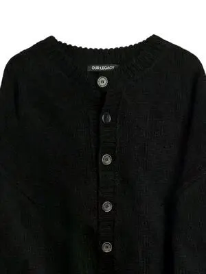 Our Legacy Pitch Slub-knit Cardigan - Black