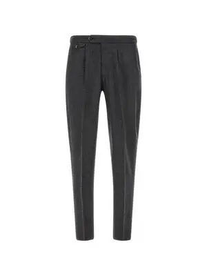PT TORINO Union Pleated Tailored Trousers - Grey