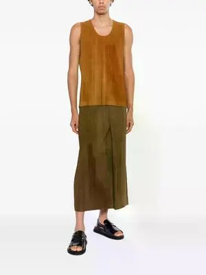 Issey Miyake Plissé-effect Vest Top