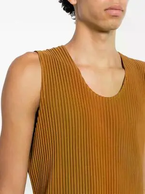 Issey Miyake Plissé-effect Vest Top
