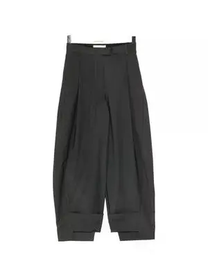 LITKOVSKA Pleated Barrel-leg Trousers - Grey