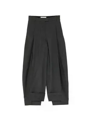 LITKOVSKA Pleated Barrel-leg Trousers - Grey
