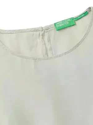 BENETTON Belted Sleeveless Linen Tank Top