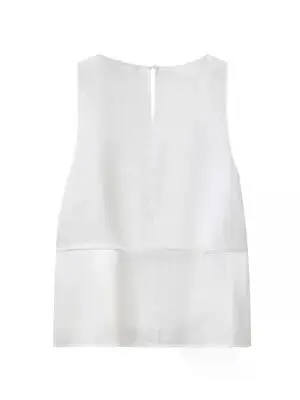 BENETTON Sleeveless Belted Tank Top - White