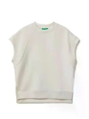 BENETTON Sleeveless Crew-neck Top - White