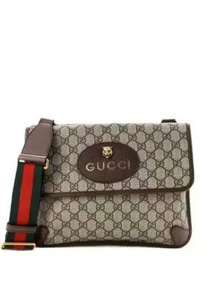 Gucci Neo Vintage Gg Coated Canvas Medium Messenger Bag - Brown
