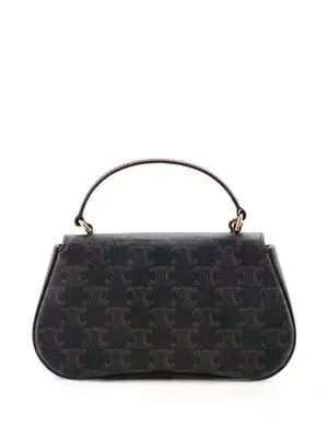 Celine Lola Triomphe Satchel In Coated Canvas - Brown