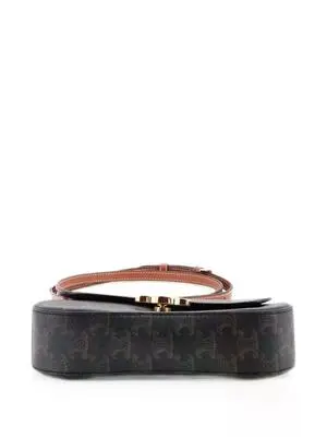 Celine Lola Triomphe Satchel In Coated Canvas - Brown
