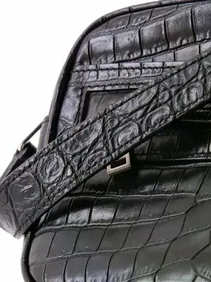 Saint Laurent Crocodile Embossed Leather Mini Camera Bag