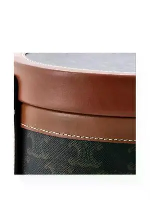 Celine Tambour Bag Triomphe Coated Canvas Medium Crossbody Bag