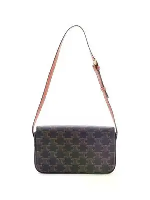 Celine Triomphe East-west Triomphe Coated Canvas Shoulder Bag - Brown