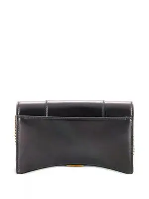Balenciaga Hourglass Chain Wallet Leather Crossbody Bag
