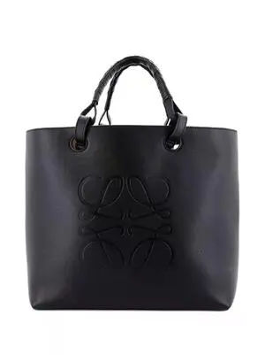 Loewe Anagram Tote Leather Small Shoulder Bag - Black