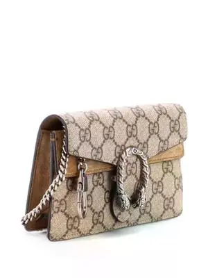 Gucci Dionysus Bag Gg Coated Canvas Super Mini Crossbody Bag - Brown