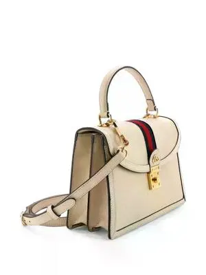 Gucci Ophidia Flap Top Handle Bag Leather Small Satchel