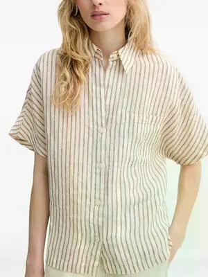 Marc O'polo Vertical-stripe Short-sleeve Shirt