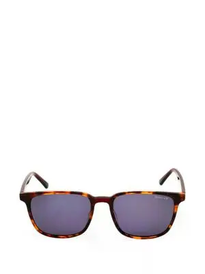 Gant Tortoiseshell-effect Rectangle-frame Sunglasses - Brown