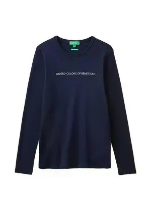 BENETTON Logo Print Long Sleeve T-shirt