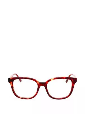 MAX&CO. Tortoiseshell-effect Rectangle Eyeglasses - Brown