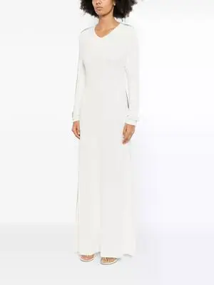 RUOHAN Aelin Ribbed Knit V-neck Maxi Dress