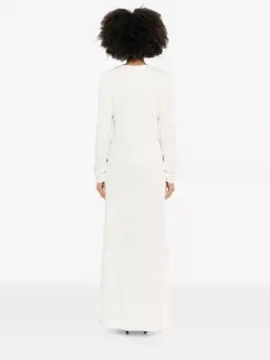 RUOHAN Aelin Ribbed Knit V-neck Maxi Dress