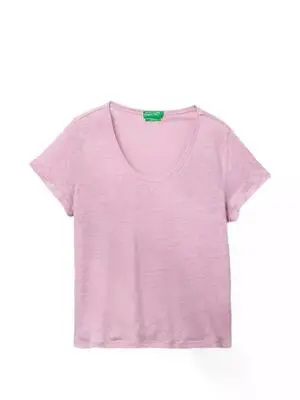 BENETTON Scoop-neck T-shirt - Pink
