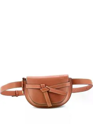 Loewe Gate Leather Mini Belt Bag - Brown