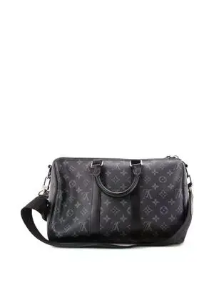 LOUIS VUITTON Keepall Bandouliere 35 Travel Bag Monogram Eclipse Canvas